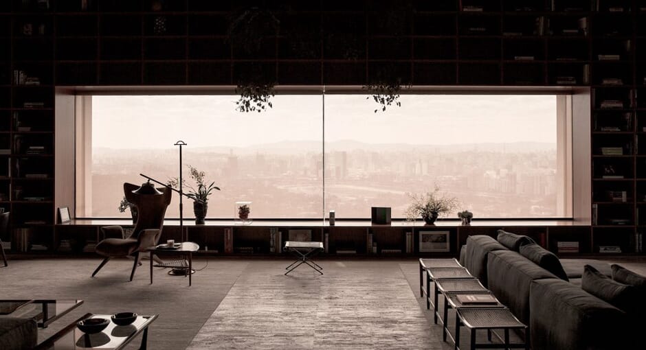 Studio MK27 creates a giant shelving unit in Sao Paulo Penthouse ...