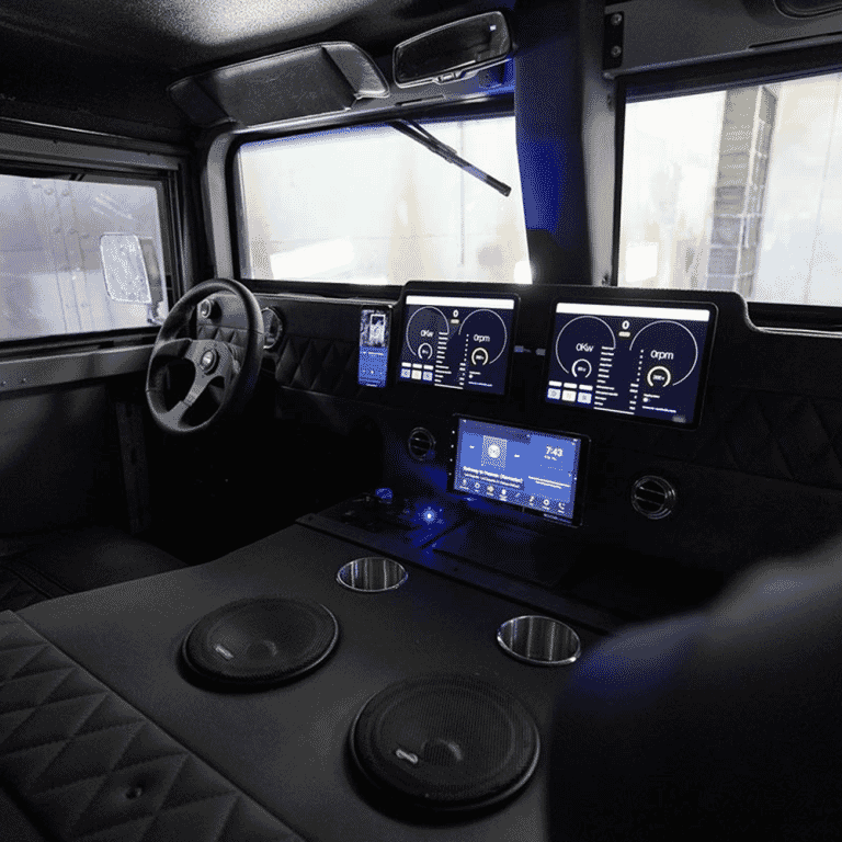 Electric Hummer, interior luxury: Cyber-Hummer by NAEV | OPUMO Magazine